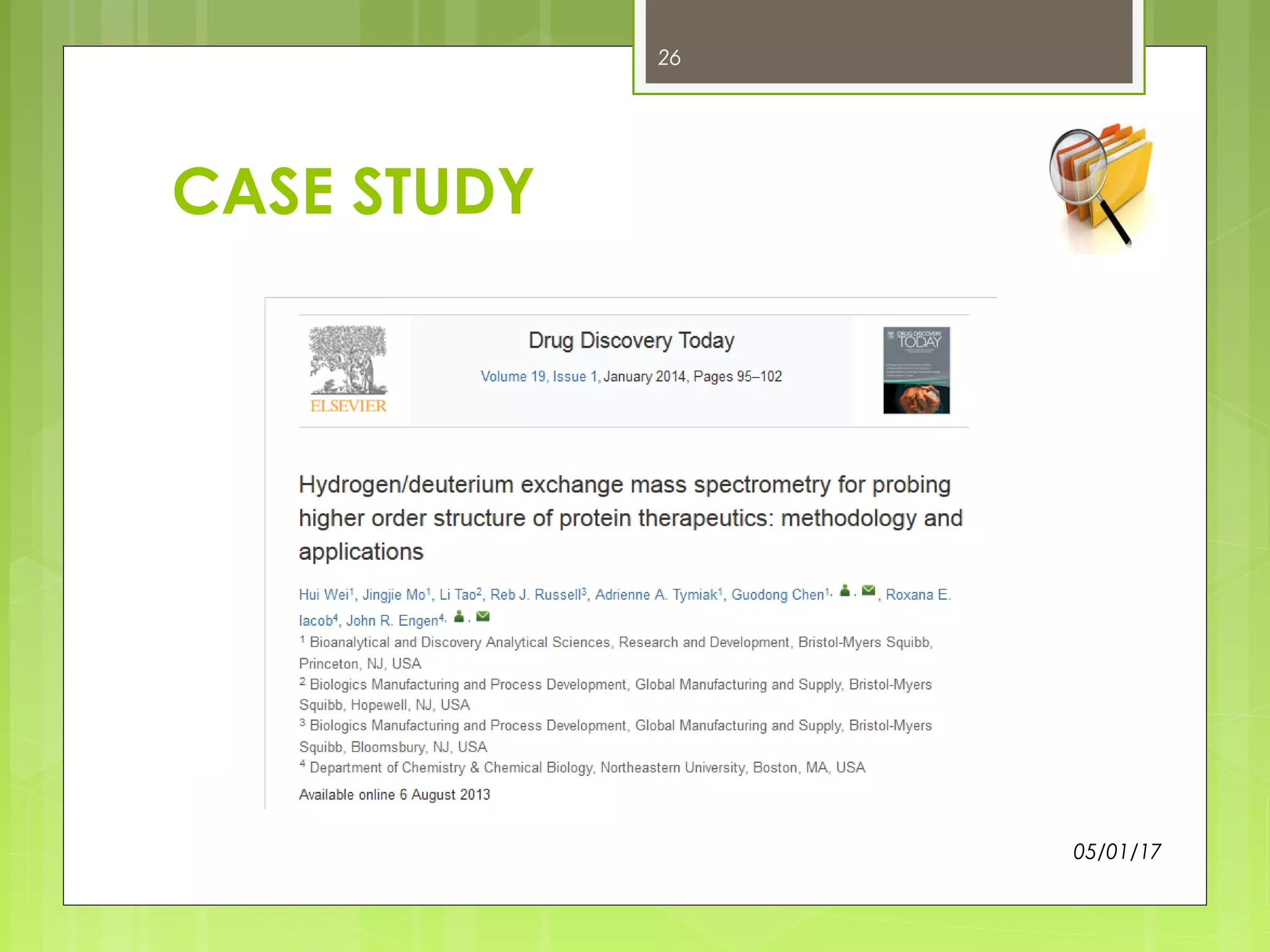Hydrogen Deuterium exchange mass spectrometry (HDX-MS) | PPT