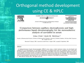 orthogonal hplc methods | PPTX