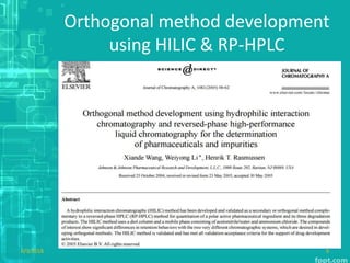 orthogonal hplc methods | PPTX