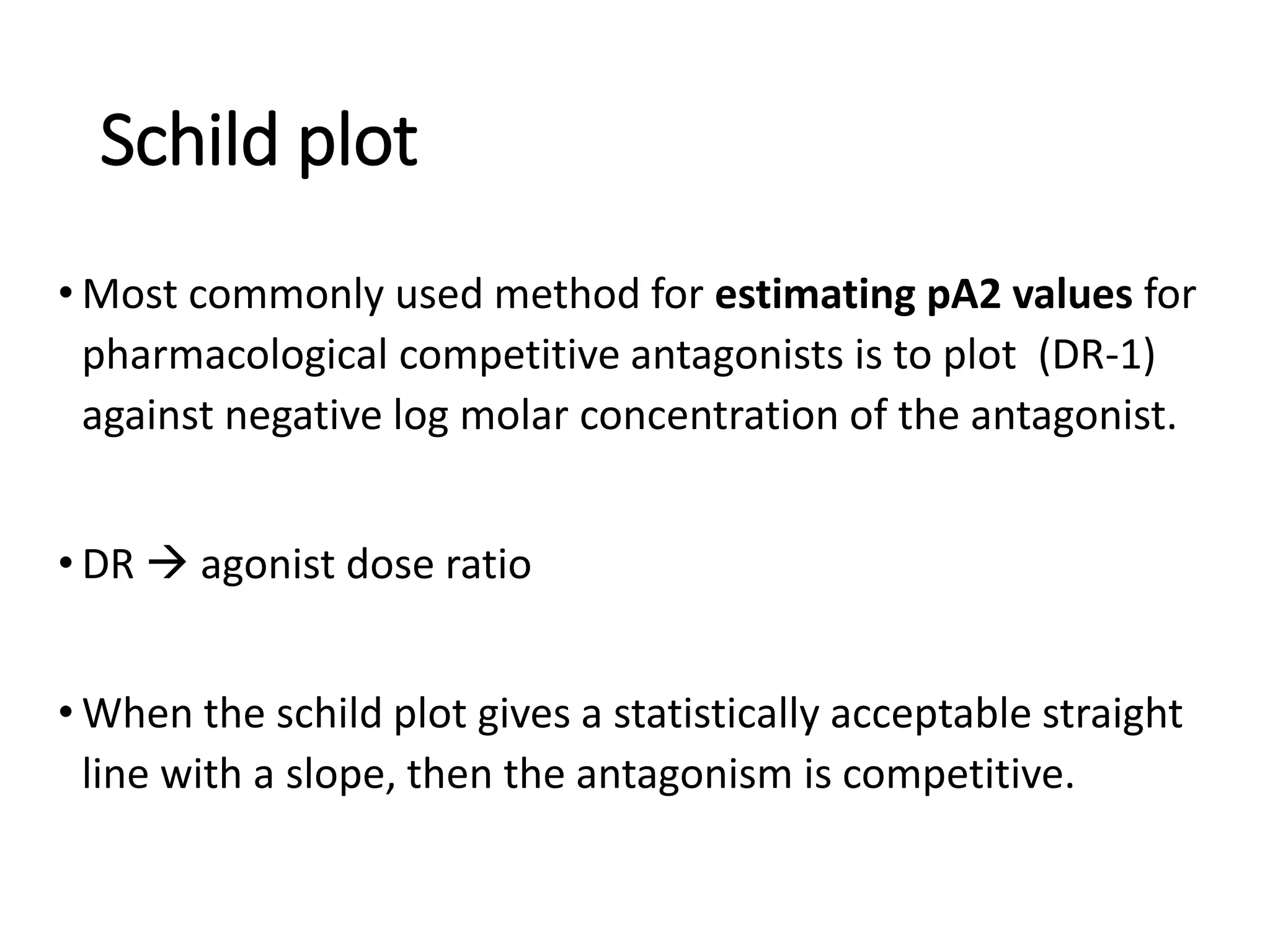 pA2 value, Schild plot and pD2 values- applications in pharmacology | PPTX