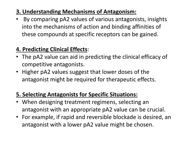 pA2 value, Schild plot and pD2 values- applications in pharmacology | PPTX