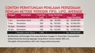 Metode pencatatan persediaan secara periodik | PPTX