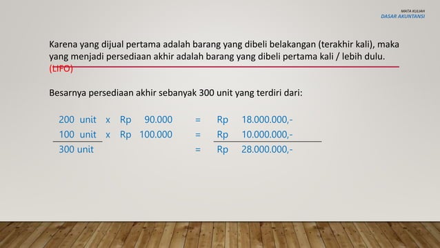 Metode pencatatan persediaan secara periodik | PPTX
