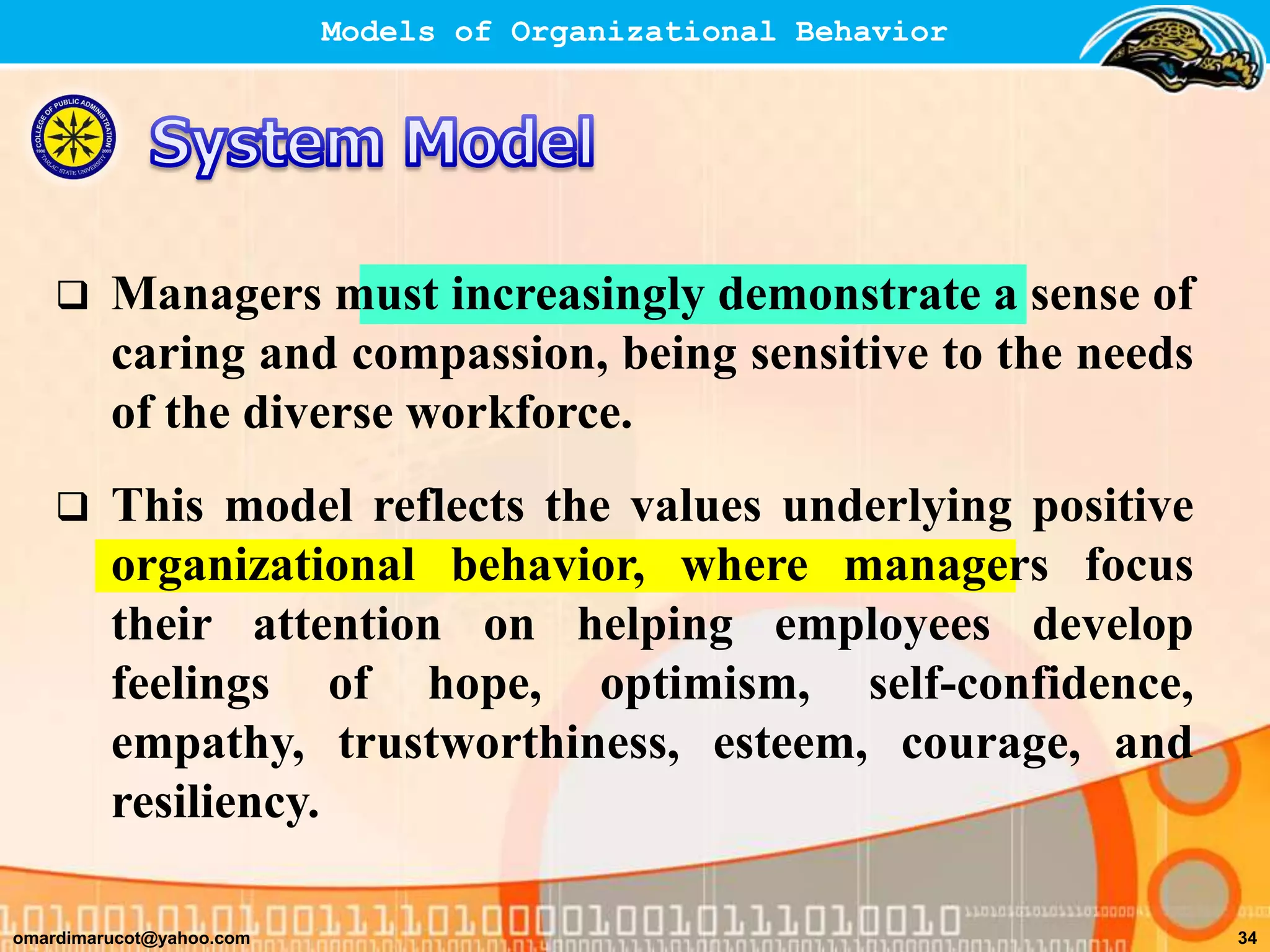 ORGANIZATIONAL BEHAVIOR SYSTEM | PPTX
