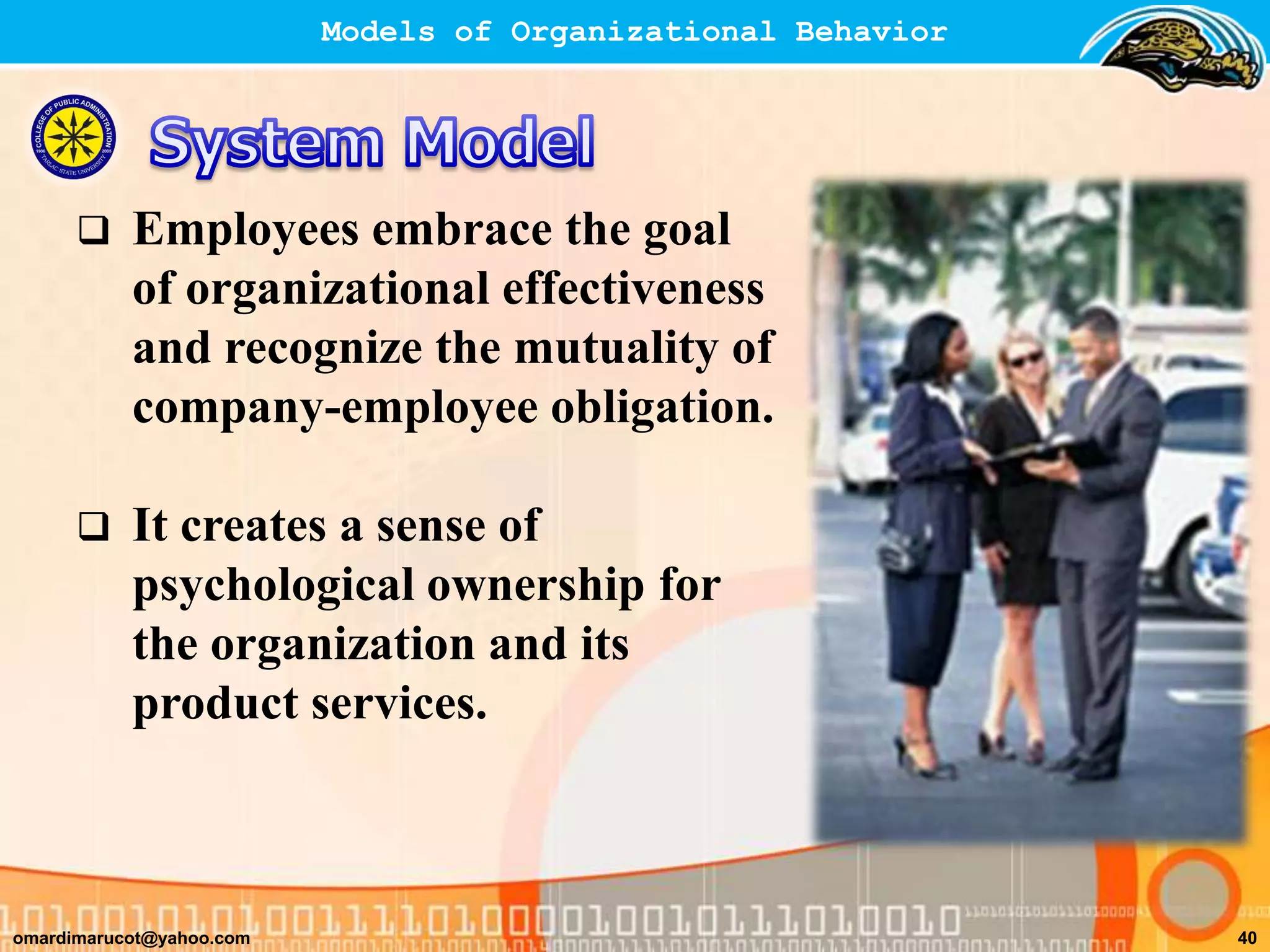 ORGANIZATIONAL BEHAVIOR SYSTEM | PPTX