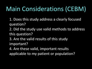 Critical Appraisal Methods | PPT