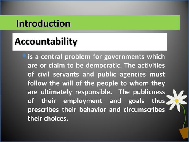 Administrative Accountability | PPT | Politics