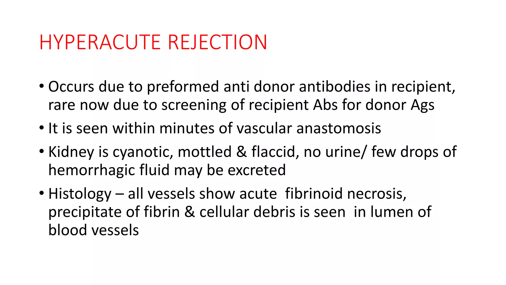 TRANSPLANT REJECTION - TYPES & MECHANISM | PDF