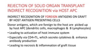 TRANSPLANT REJECTION - TYPES & MECHANISM | PDF