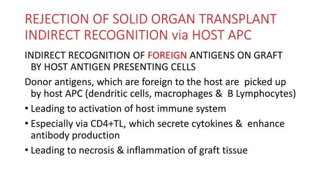 TRANSPLANT REJECTION - TYPES & MECHANISM | PDF