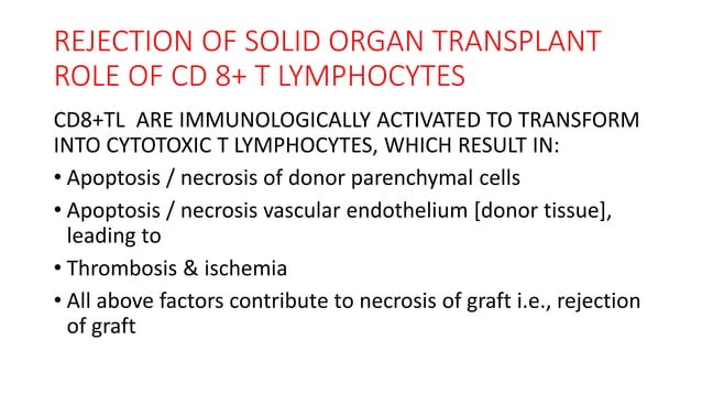 TRANSPLANT REJECTION - TYPES & MECHANISM | PDF