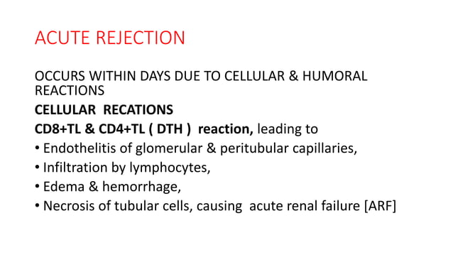 TRANSPLANT REJECTION - TYPES & MECHANISM | PDF
