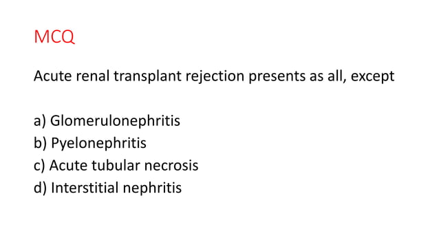 TRANSPLANT REJECTION - TYPES & MECHANISM | PDF