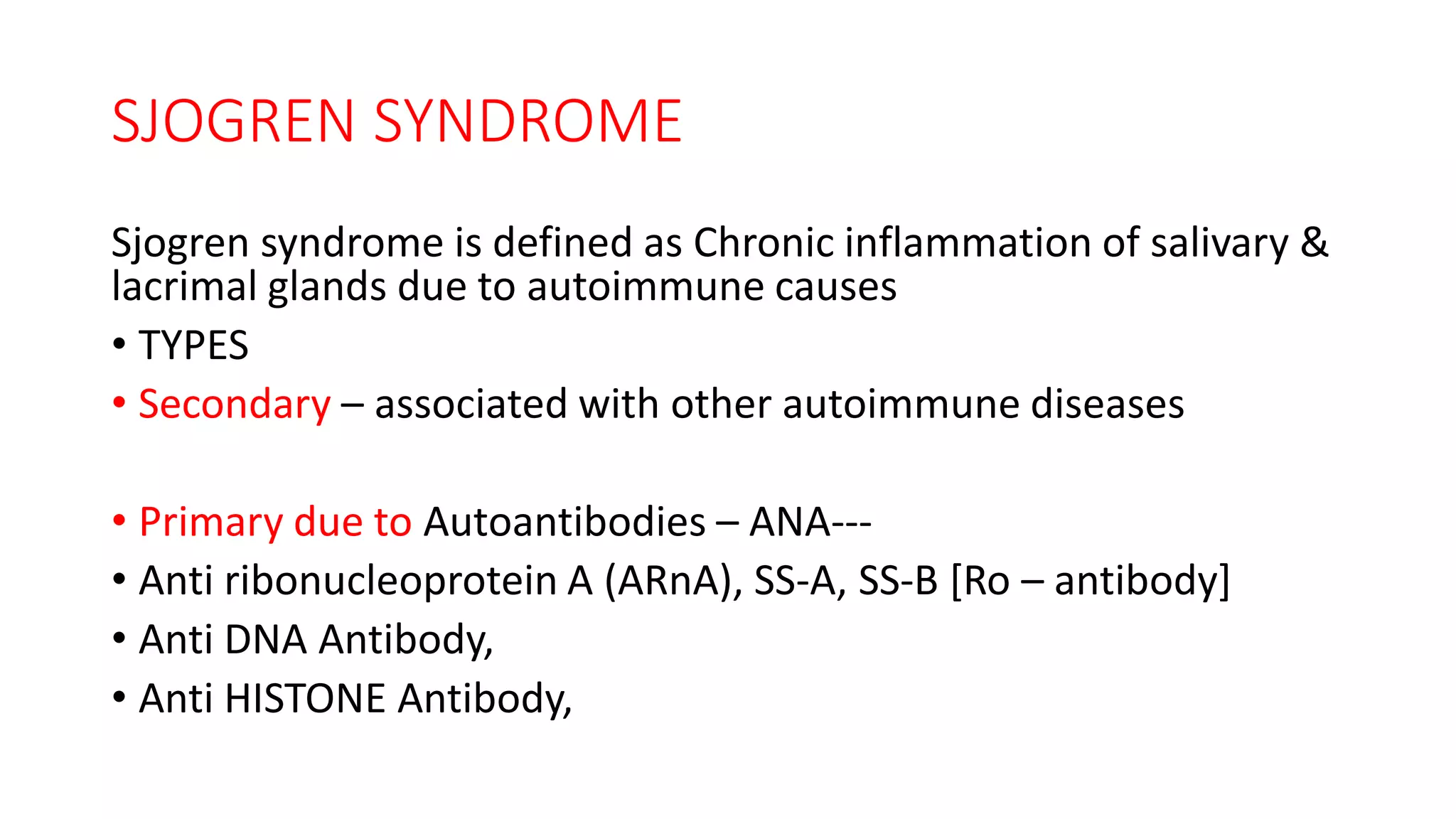 AUTOIMMUNITY PART 3 SJOGREN'S SYNDROME & SCLERODERMA | PDF