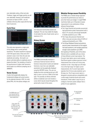 Vitrek Datasheet PA900 Multi-Channel Harmonic Power Analyzer | PDF