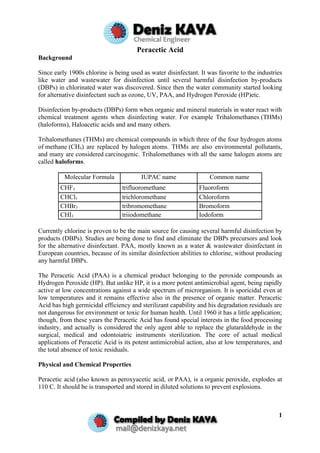 Peracetic Acid | DOC