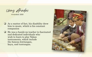 CPAR - GAMABA / THE NATIONAL LIVING TREASURES FOR FOLK LITERATURE AND ...