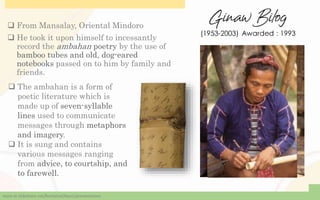 CPAR - GAMABA / THE NATIONAL LIVING TREASURES FOR FOLK LITERATURE AND ...