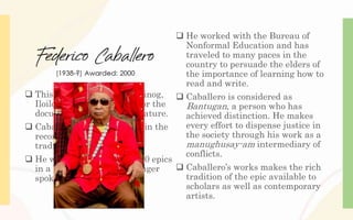 CPAR - GAMABA / THE NATIONAL LIVING TREASURES FOR FOLK LITERATURE AND ...