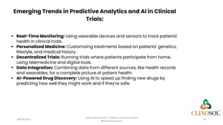 Predictive Analytics and AI: Unlocking Clinical Trial Insights | PPTX
