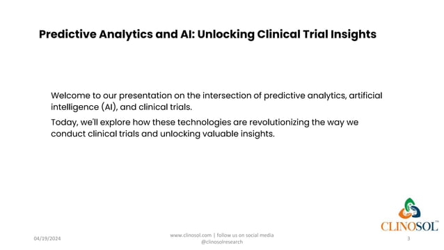 Predictive Analytics and AI: Unlocking Clinical Trial Insights | PPT