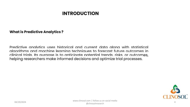 Predictive Analytics and AI: Unlocking Clinical Trial Insights | PPT