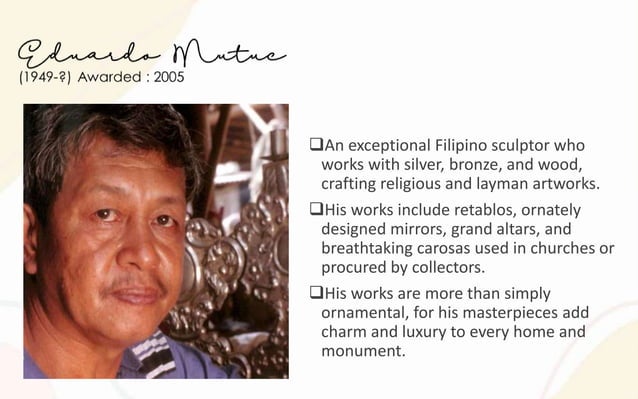 CPAR - GAMABA / THE NATIONAL LIVING TREASURES FOR CRAFTS | PPTX