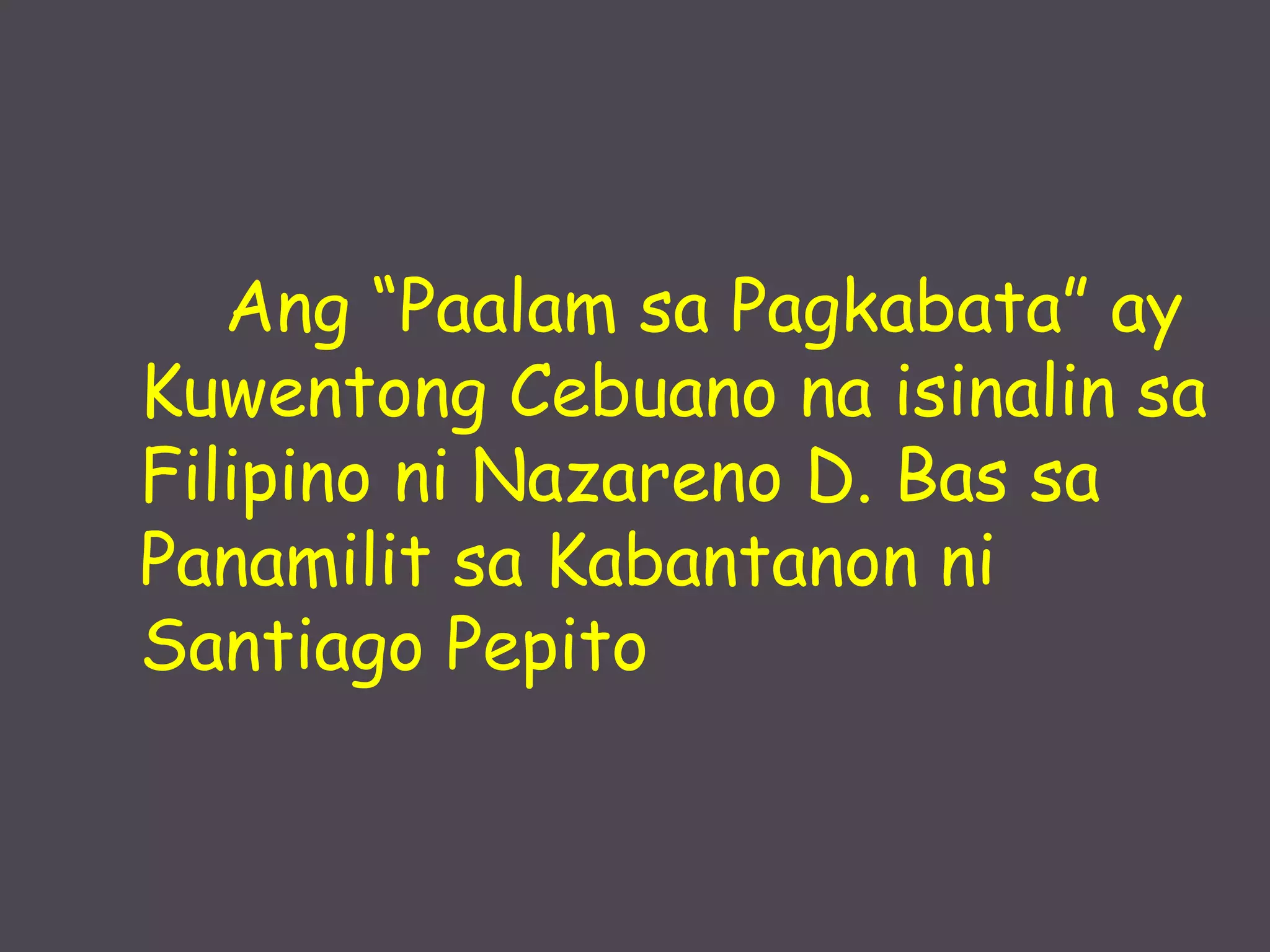 "Paalam Sa Pagkabata" | ODP