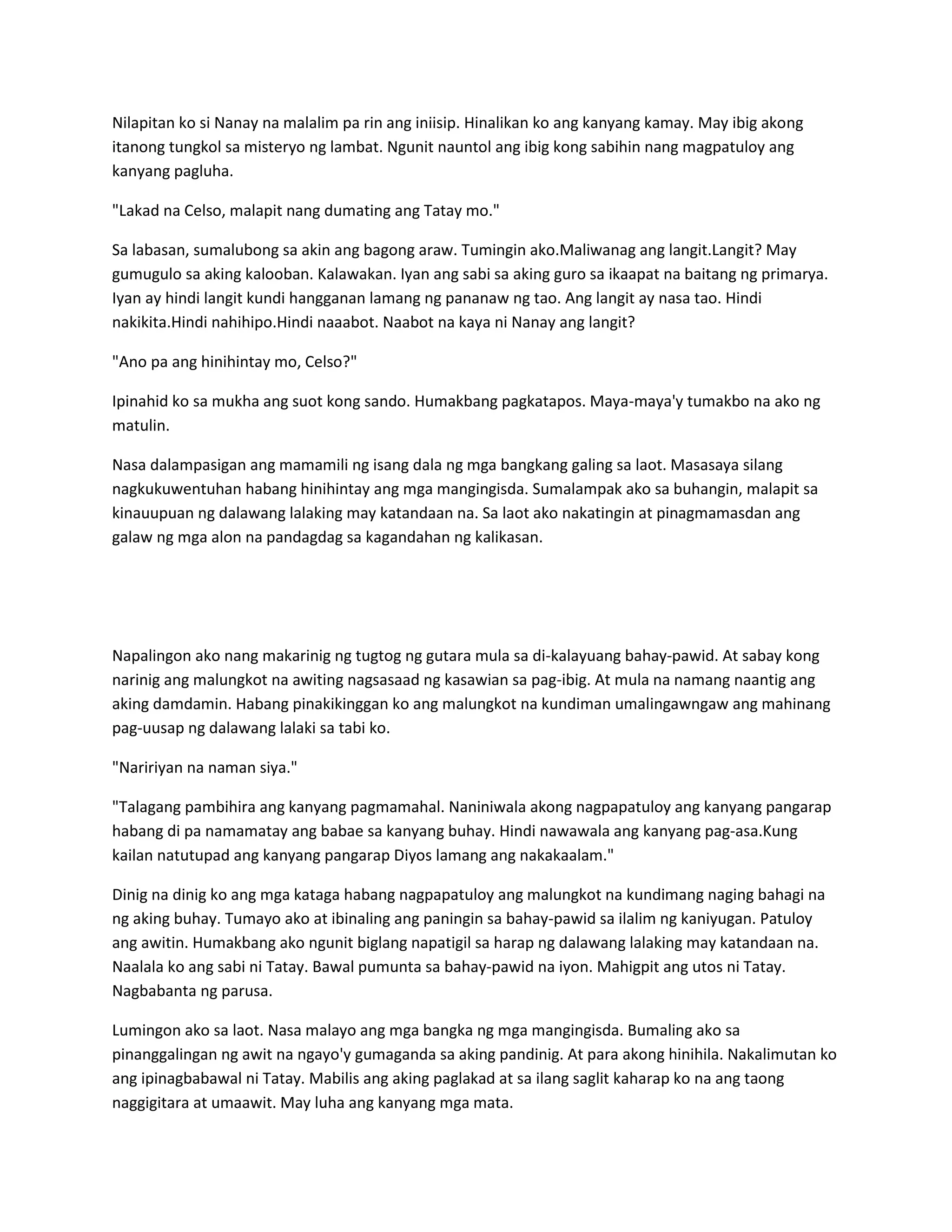 Paalam sa pagkabata | DOCX