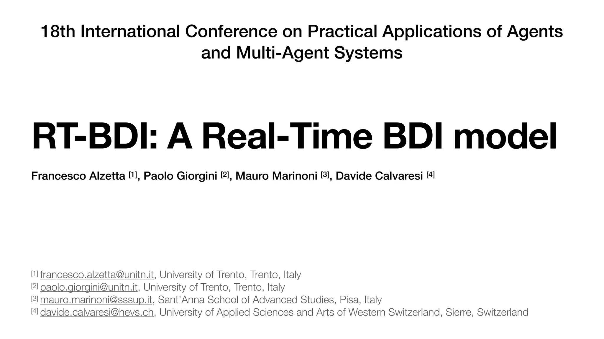 RT-BDI: A Real-Time BDI model | PPT