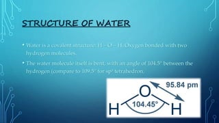 Water and it's Properties | PPTX