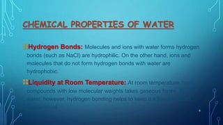 Water and it's Properties | PPTX