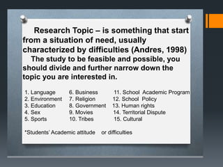 Paano gumawa ng research title | PPTX