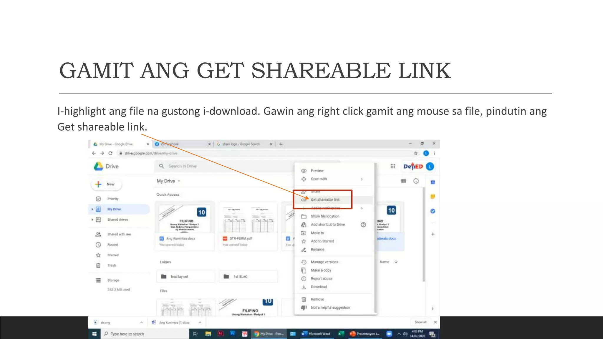 Paano mag upload, download at share sa google drive | PPTX