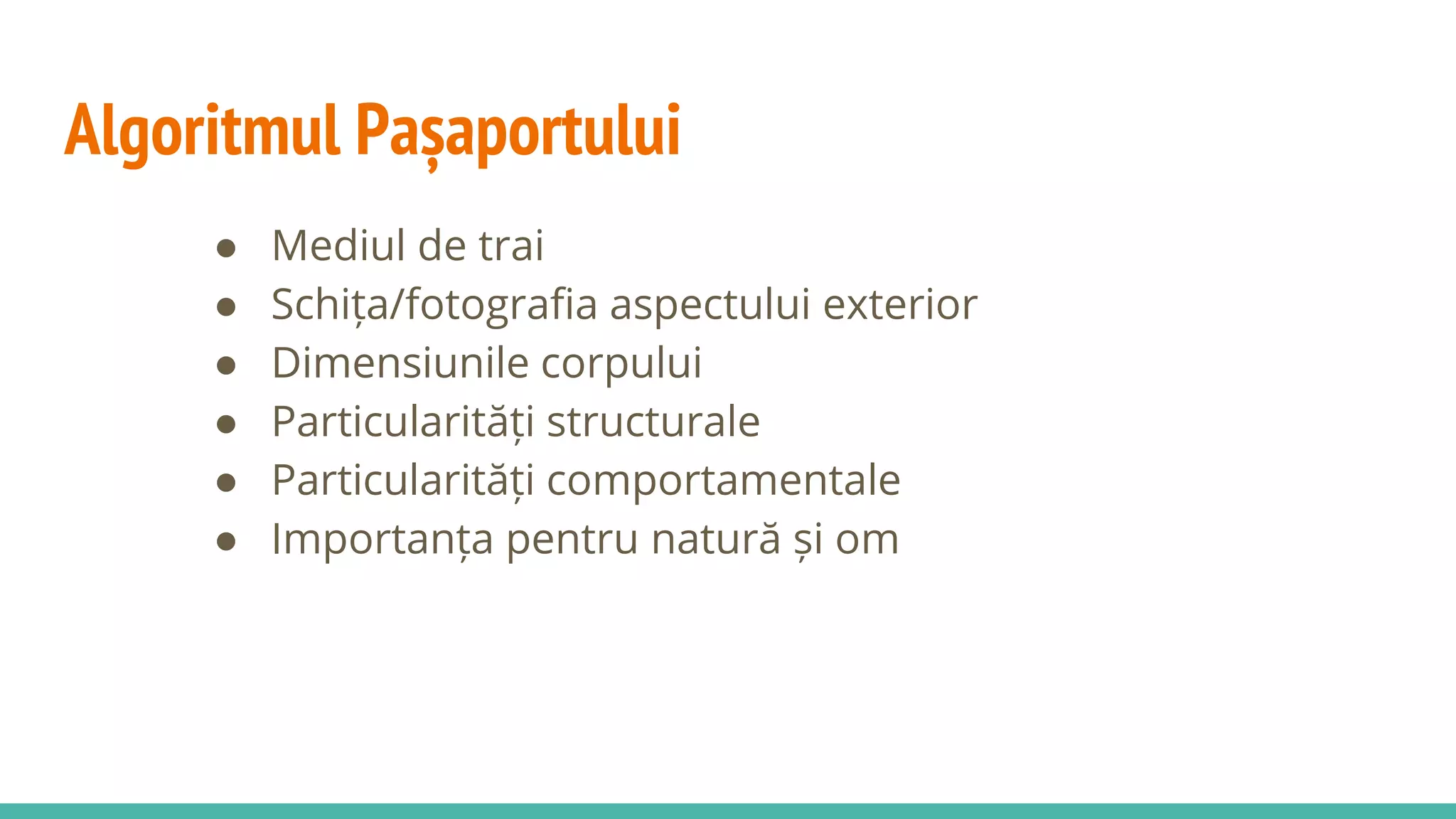 Pașaportul unui reprezentant din regnul animale | PPT