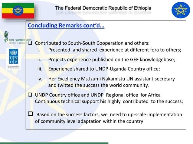 Promoting Autonomous Adaptation At The Community Level in Ethiopia | PPT