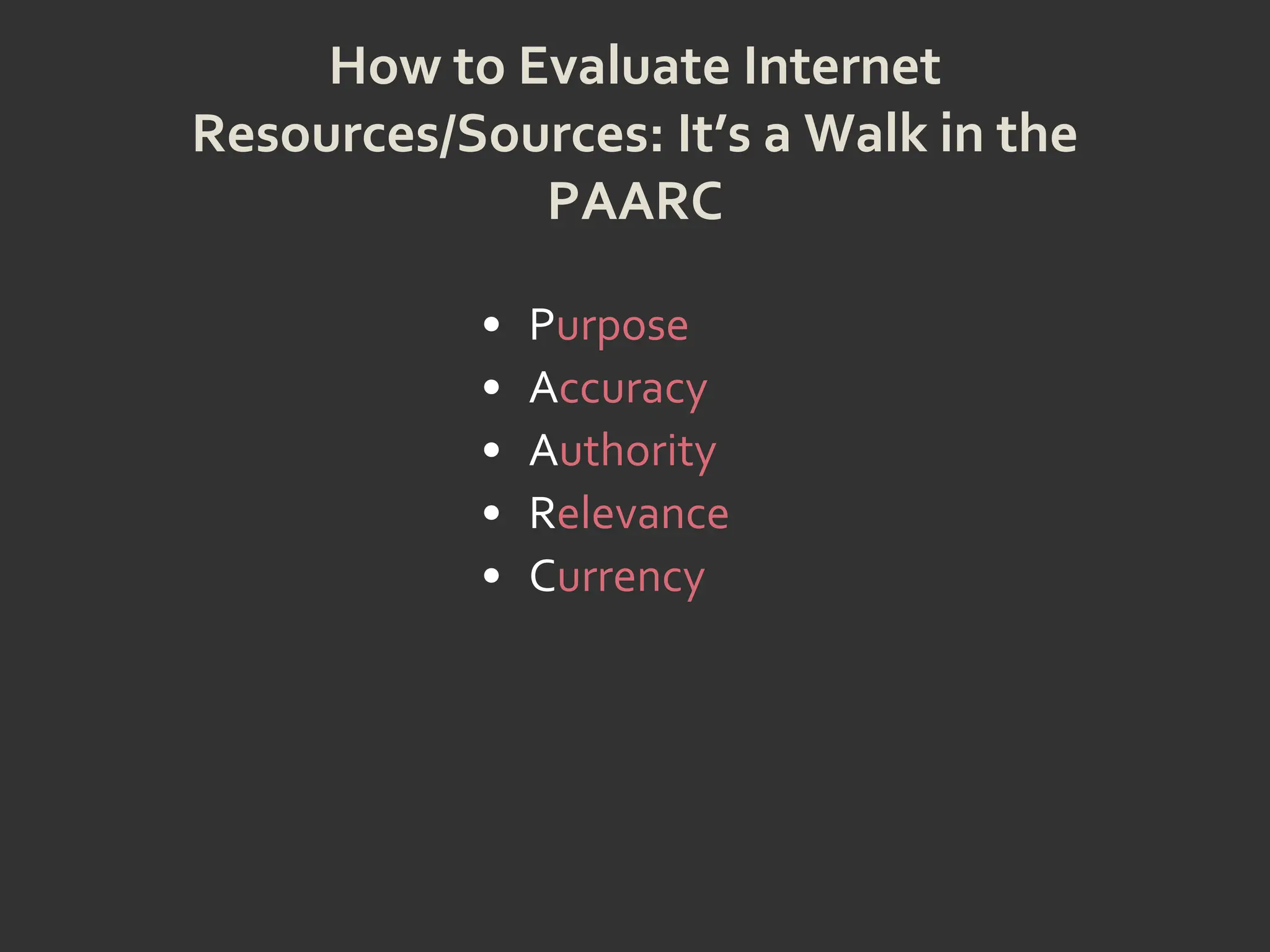 PAARC Test for Evaluating Sources.pDF pt | PPT