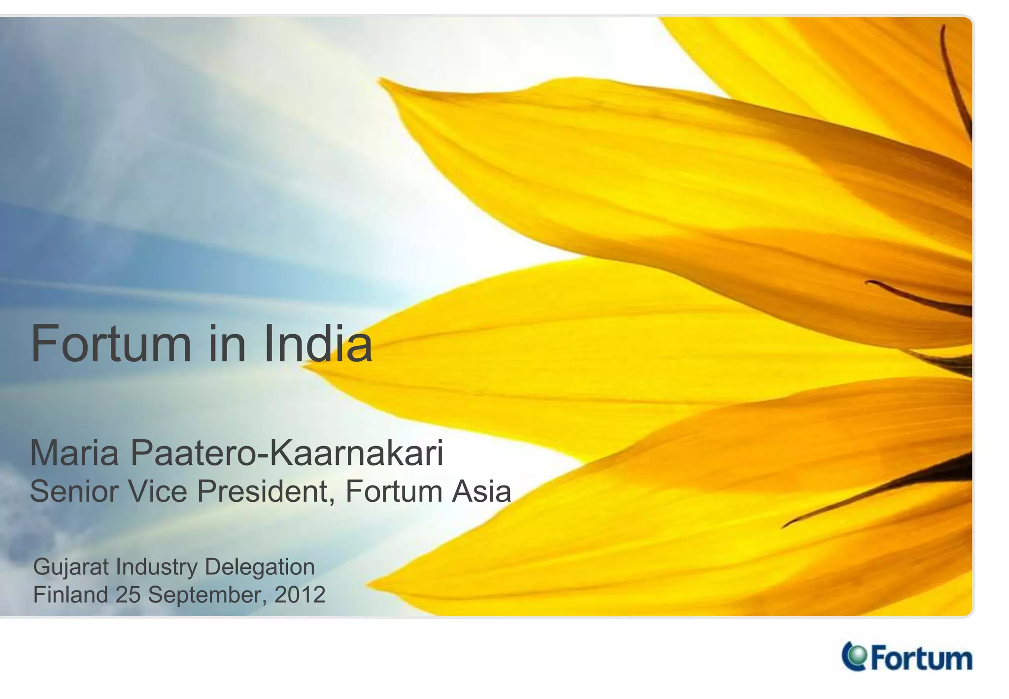 Fortum in India | PPTX