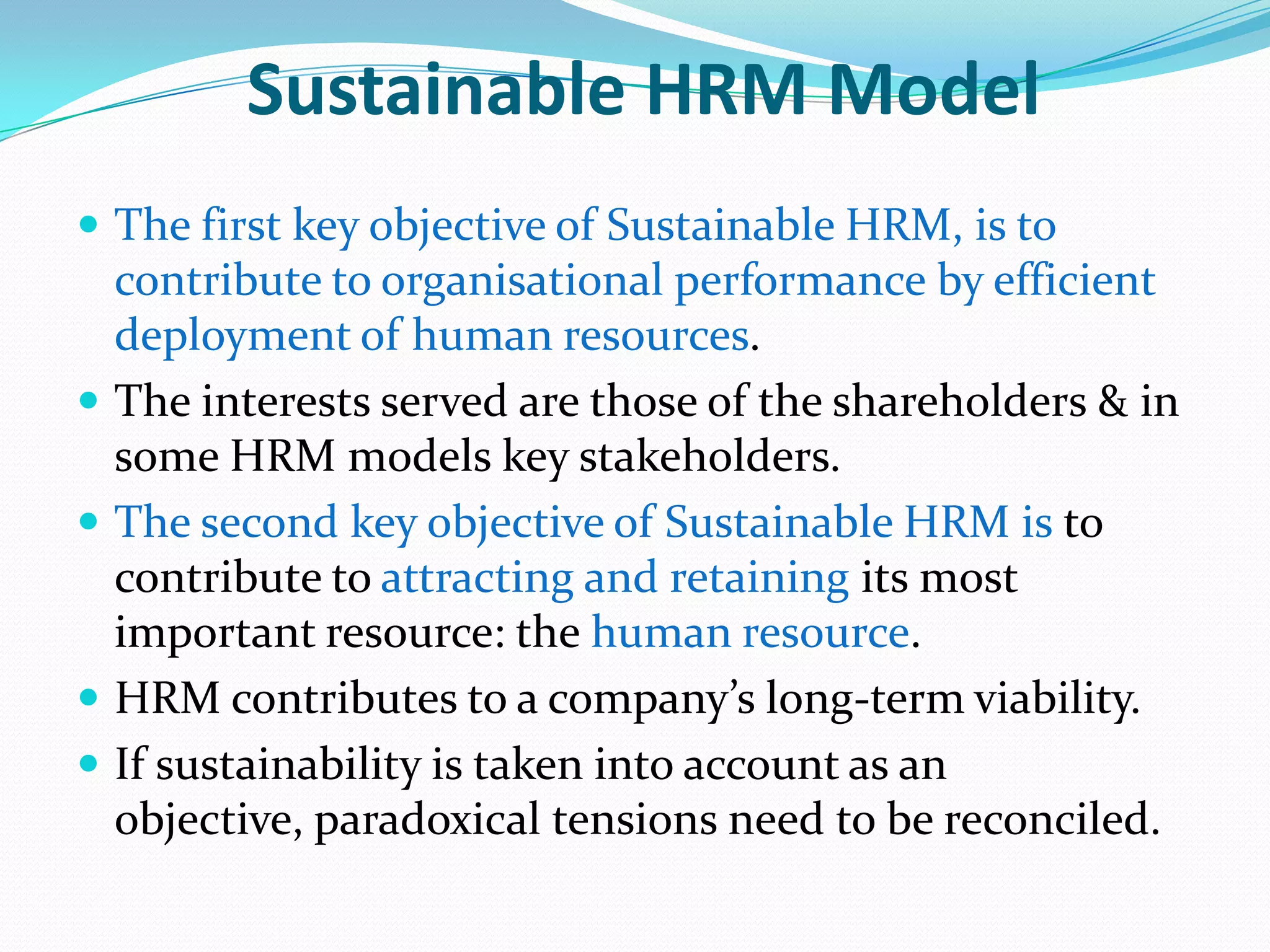 Paauwe’s sustainable HRM model | PPTX