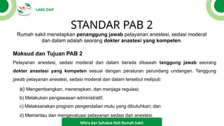 PAB akreditasi di Rumah Sakit Kasih Herlina | PPTX