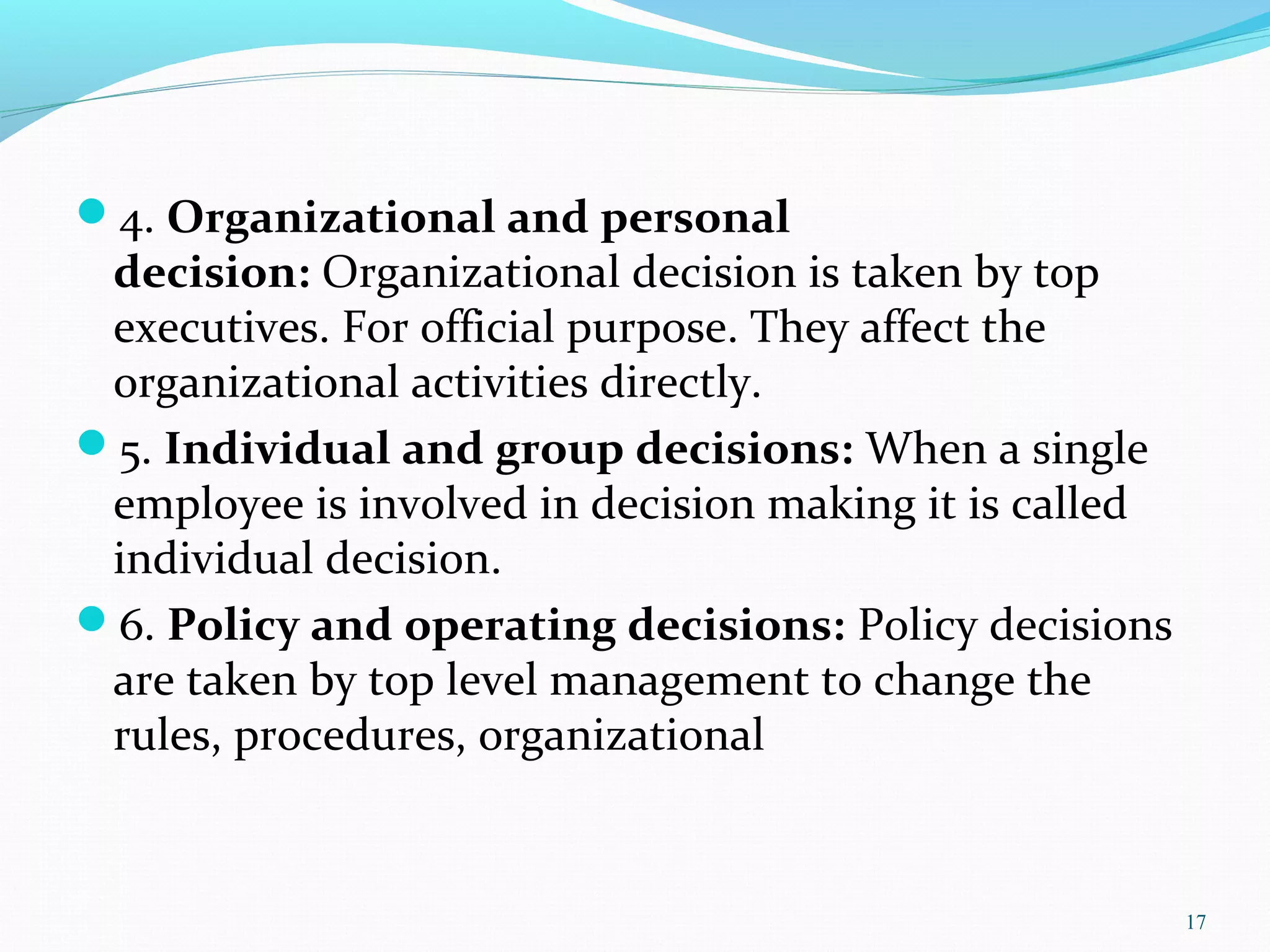 Steps, styles and types of decision making | PPT | Technology & Computing