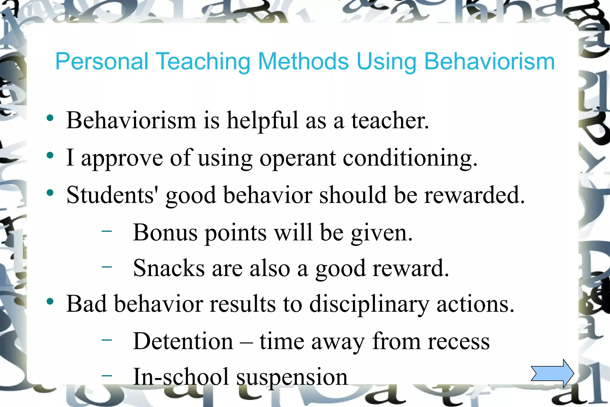 Behaviorism | PPT