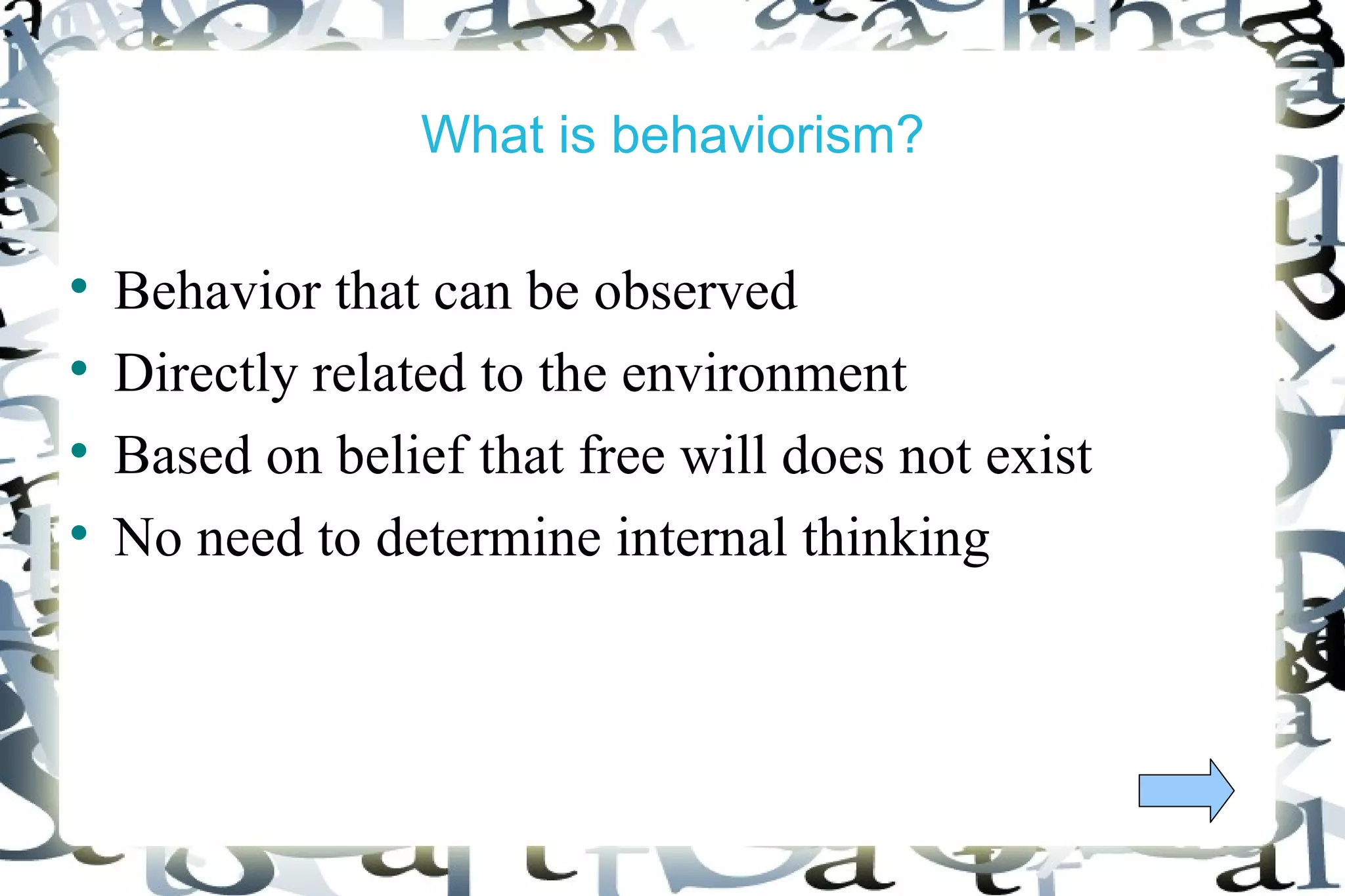 Behaviorism | PPT