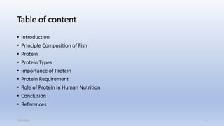 Fish Protein To Human Nutrition | PPTX | Nutrition | Healthy Living