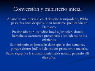 PABLO. vida y obra del apostol Pablo en la biblia | PPT