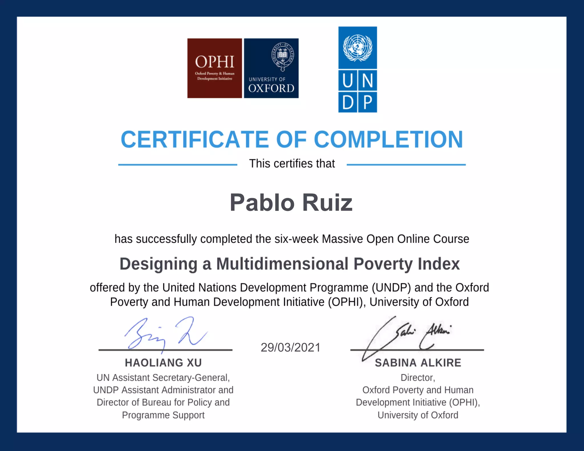 UNDP - Designing a Multidimensional Poverty Index - Pablo Ruiz Amo | PDF
