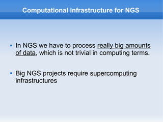 Computational infrastructure for NGS data analysis | PDF