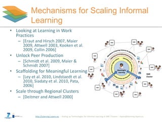 Learning Layers - Scaling up Technologies for Informal Learning in SME ...