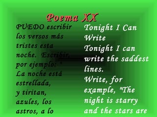 Pablo neruda poema xx | PPT