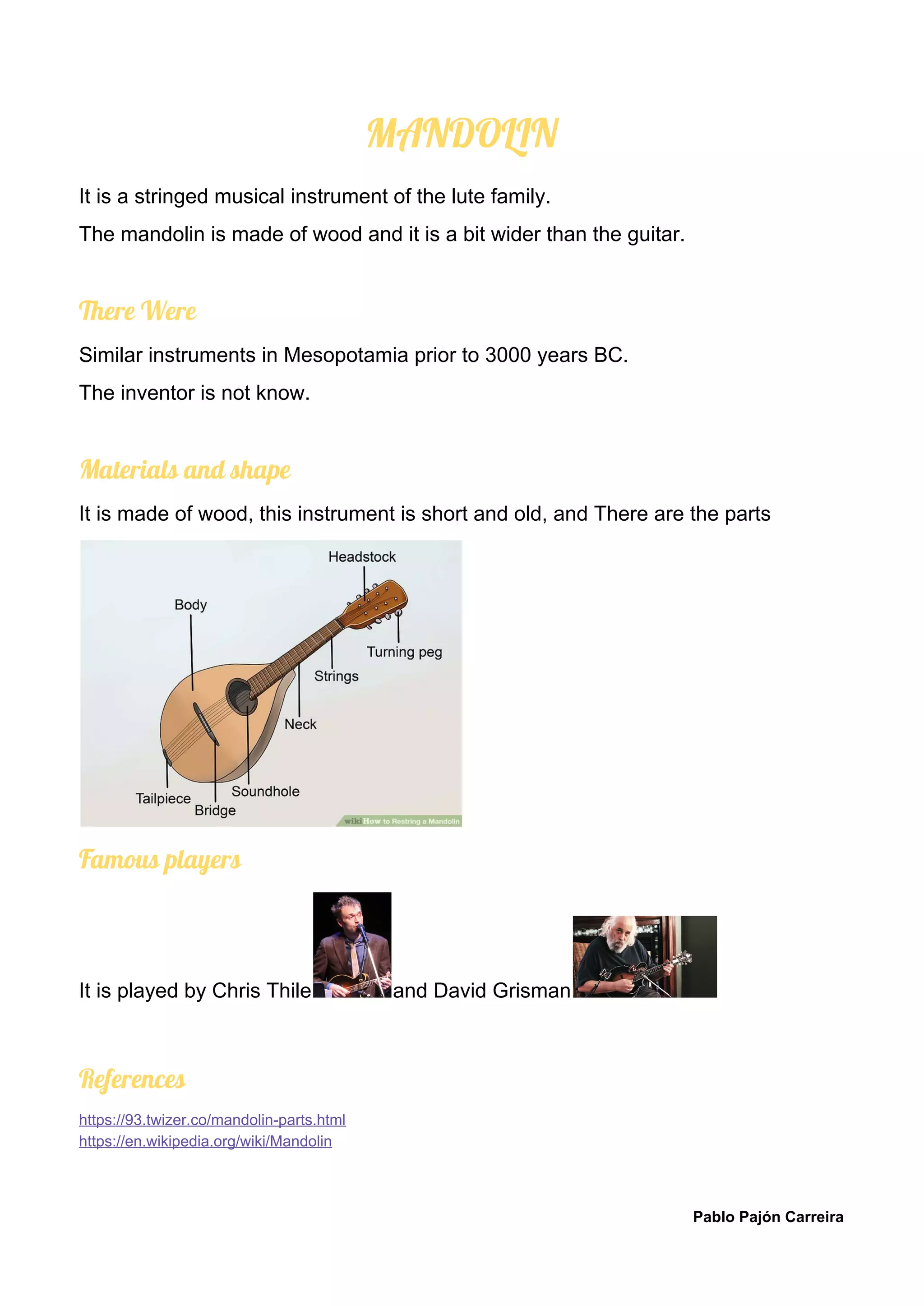 The Mandolin | PDF